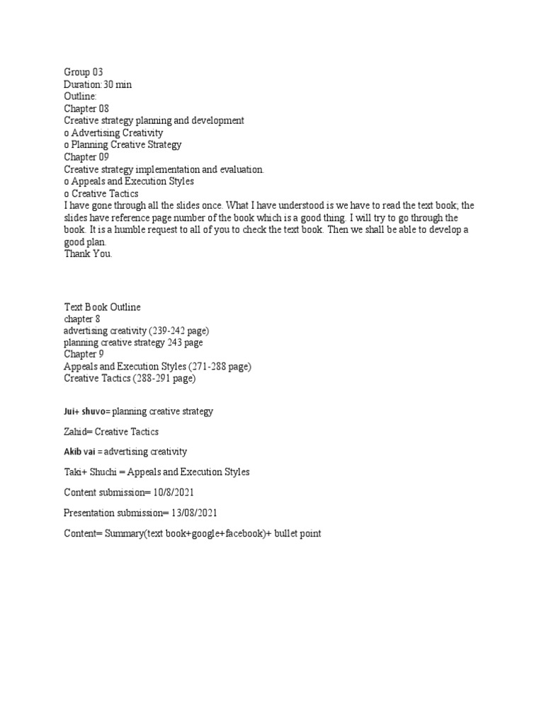 Advertising Creativity (239-242 Page) Planning Creative Strategy 243 ...