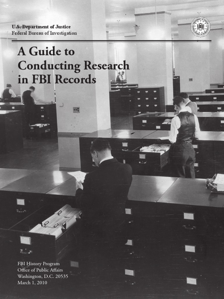 A Guide To Conducting Research in FBI Records | PDF | National Archives ...