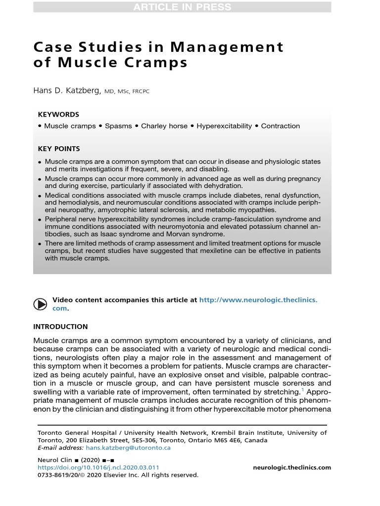 Case Studies in Management of Muscle Cramps | PDF | Amyotrophic Lateral ...