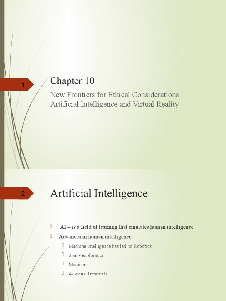New Frontiers For Ethical Considerations: Artificial Intelligence and ...