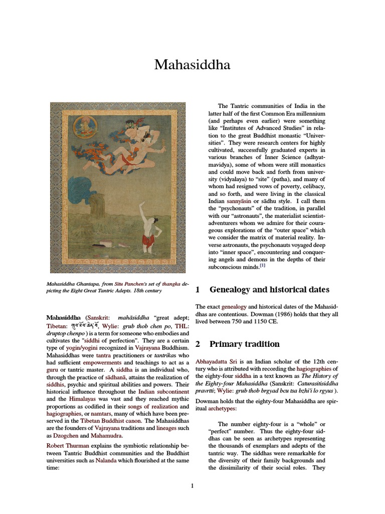 84 Siddhas PDF Free | PDF | Indian Religions | Tibetan Literature