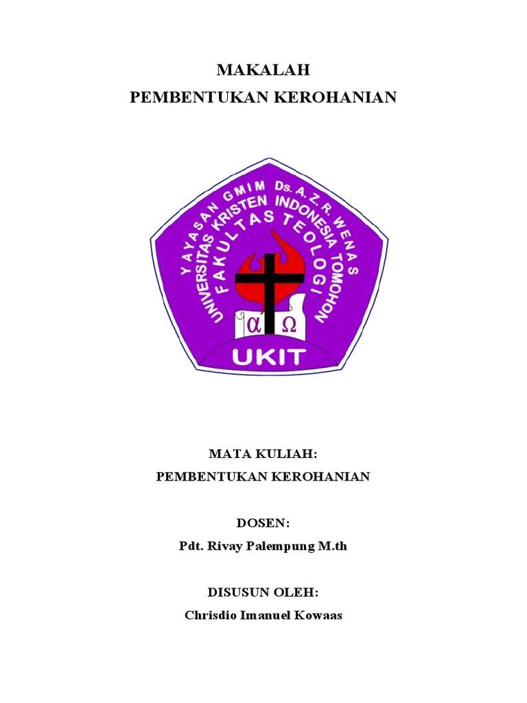 CHRISDIO I. KOWAAS Pembentukan Kerohanian | PDF