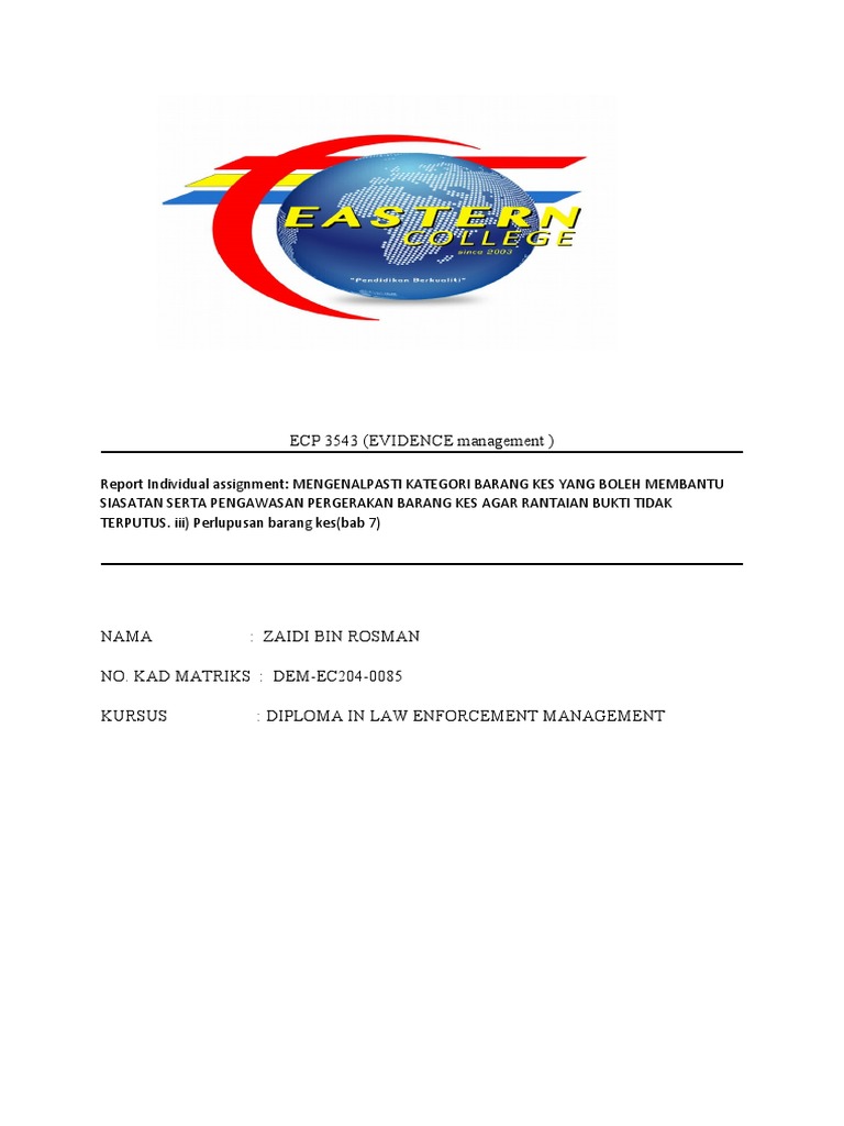 Evidence Report Assignment | PDF