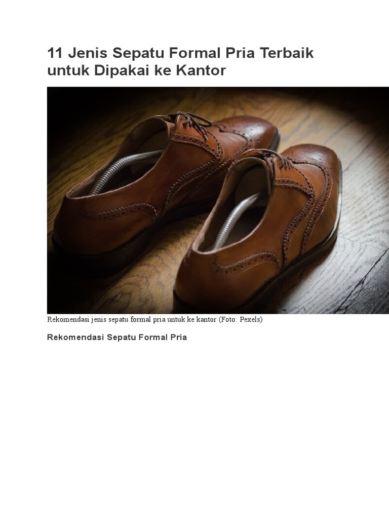 Jenis Sepatu Formal | PDF