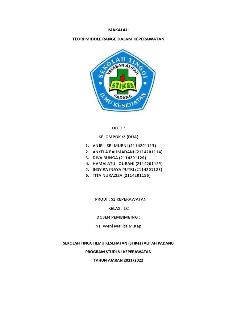 Teori Middle Range dalam Keperawatan | PDF | Karier & Perkembangan ...