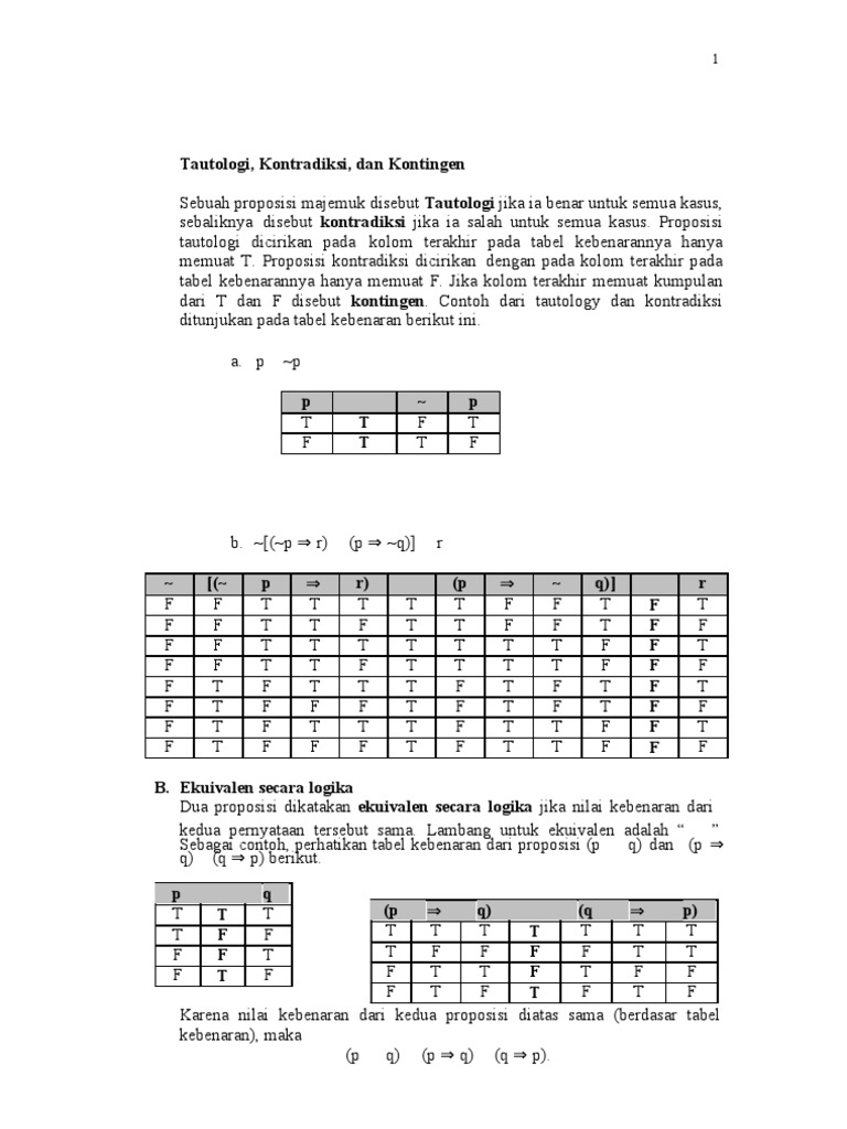 Tautologi | PDF