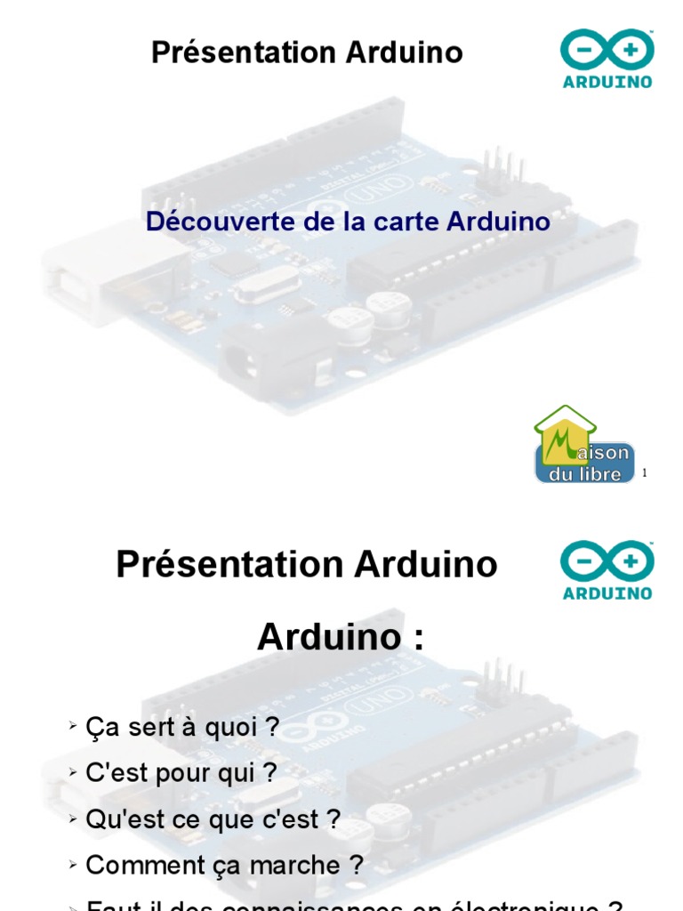 Presentation Arduino Pdf Arduino Système Dexploitation