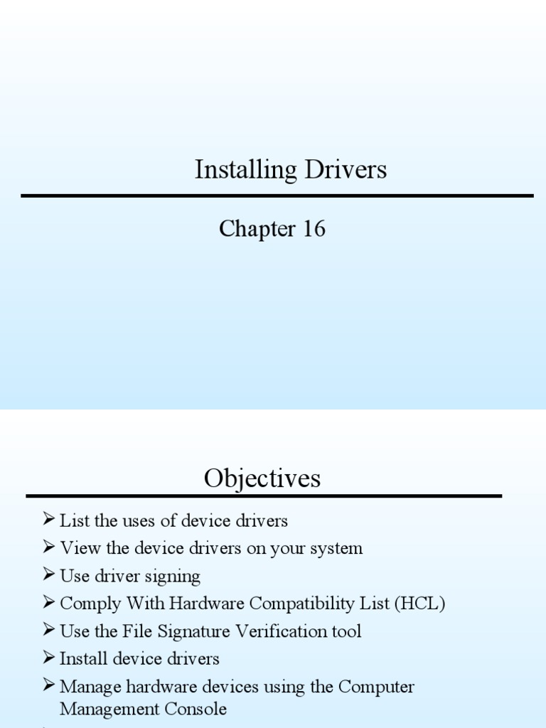 16 Installing Driver | PDF | Device Driver | Operating System
