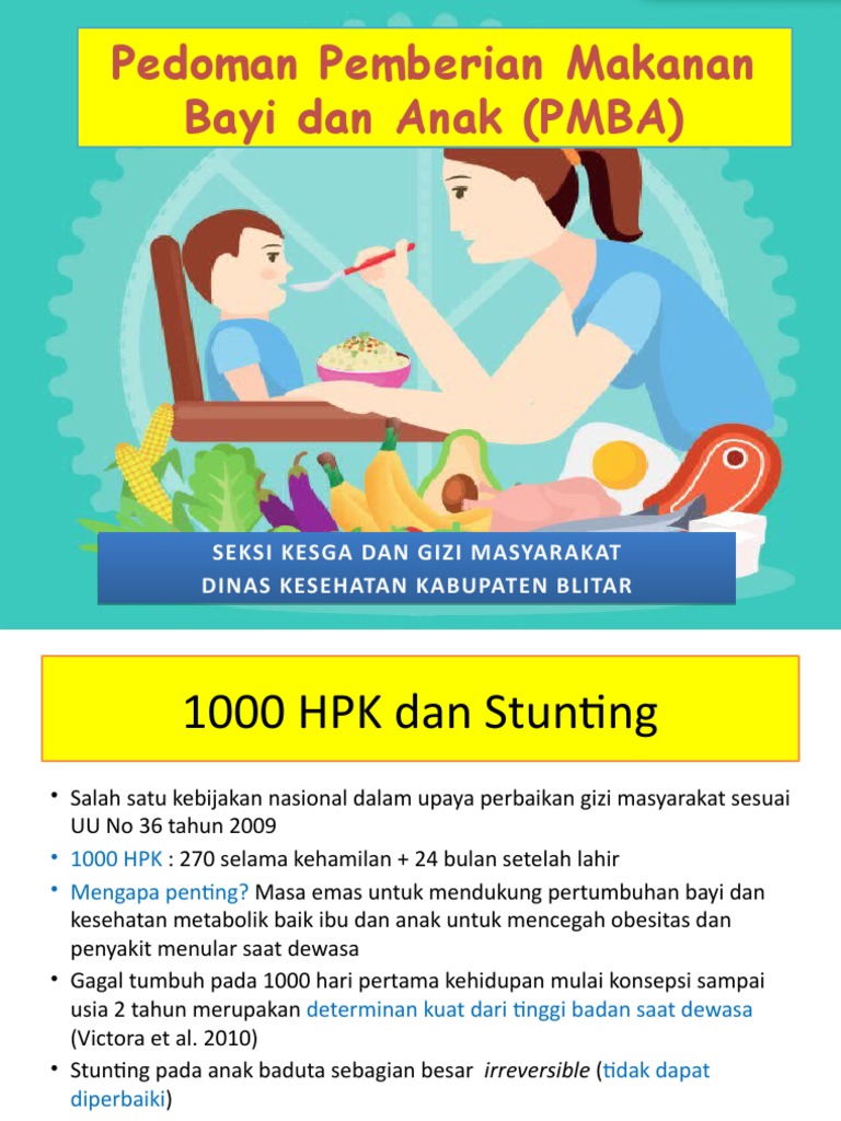 Pedoman Pemberian Makanan Bayi Dan Anak (PMBA) | PDF