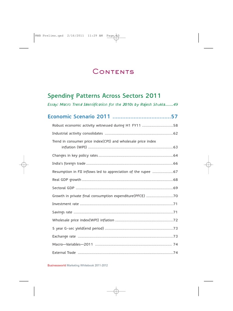 2011 Spending Patterns Analysis | PDF