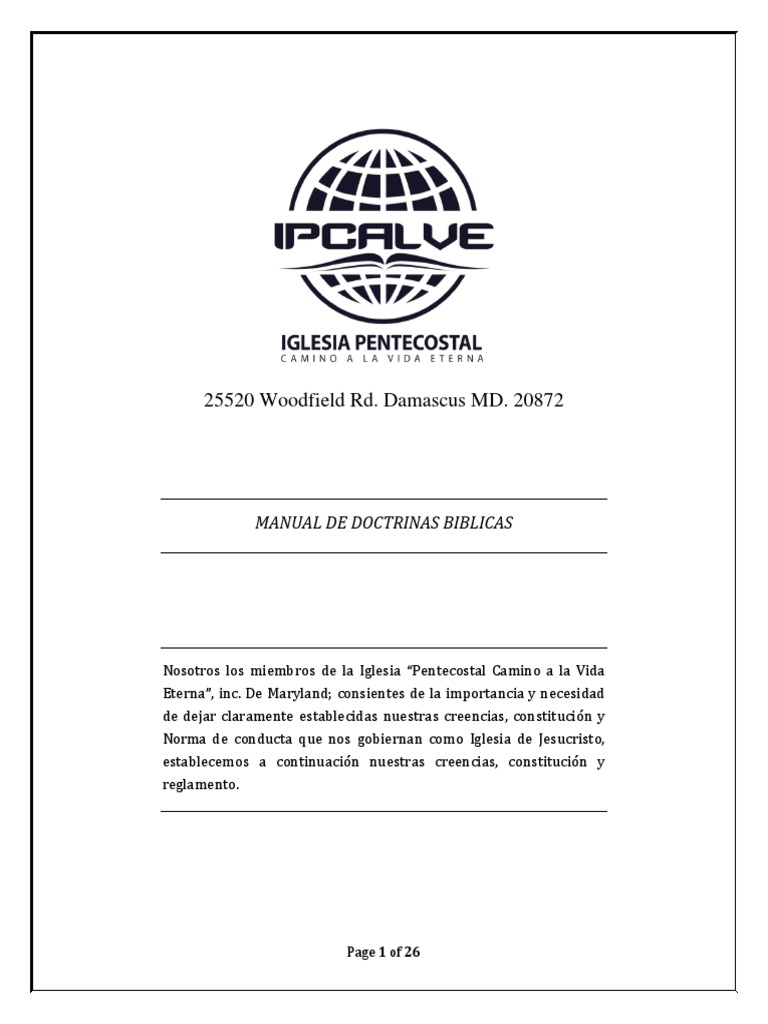 Manual de Doctrinas Bíblicas Pentecostales | PDF | Fe | Salvación