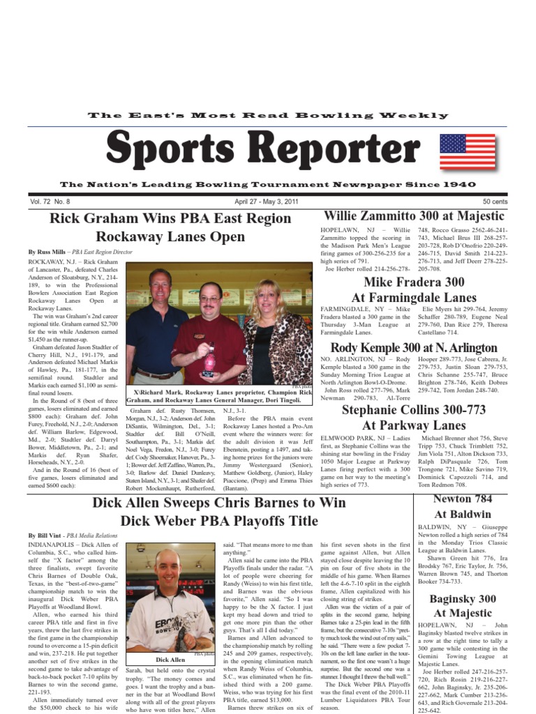 April 27, 2011 Sports Reporter | PDF | Team Sports | Precision Sports