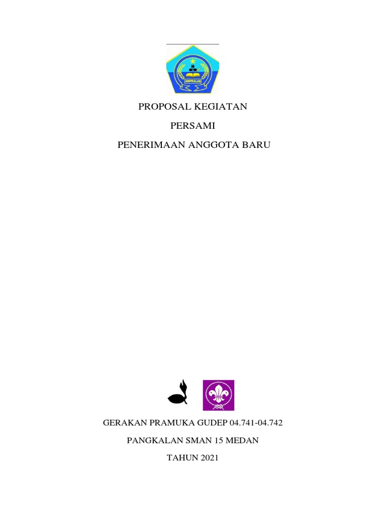 Proposal Persami SMAN 15 Medan 2021 | PDF