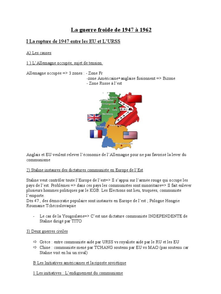 La guerre froide : 1947-1962 en revue | PDF | Bloc de l'Est | Communisme
