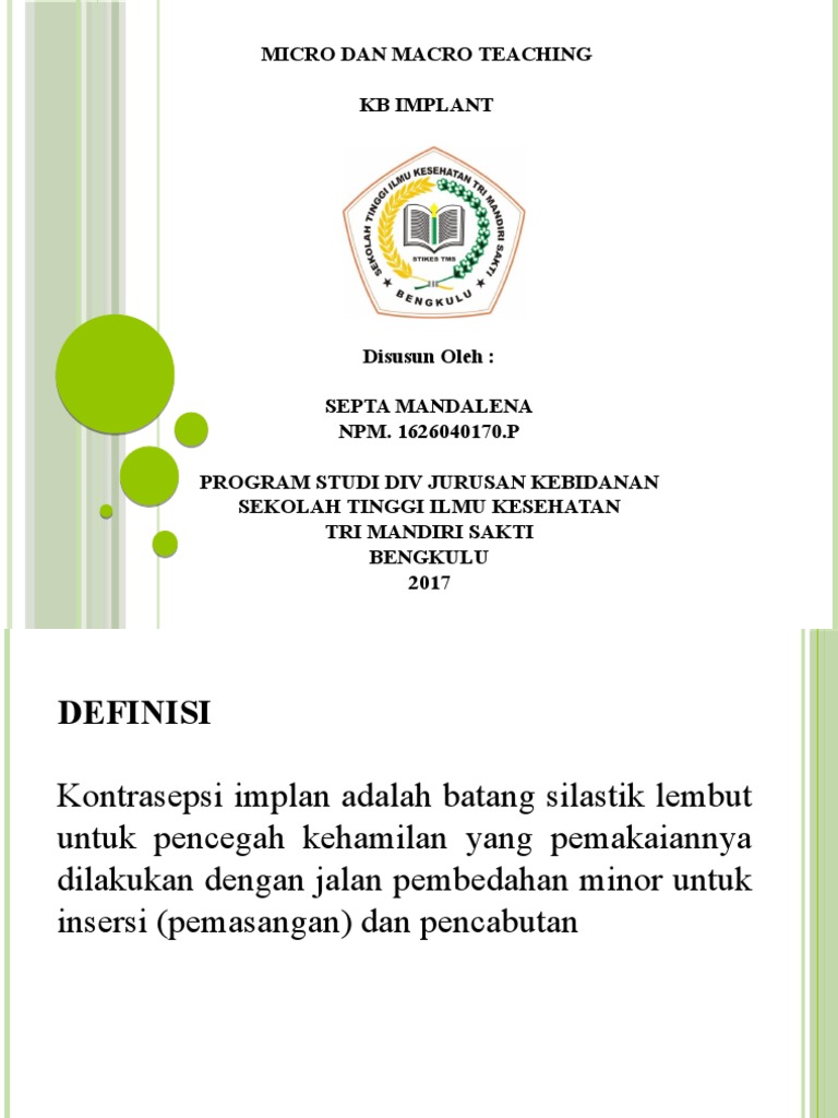 Panduan Lengkap KB Implan | PDF