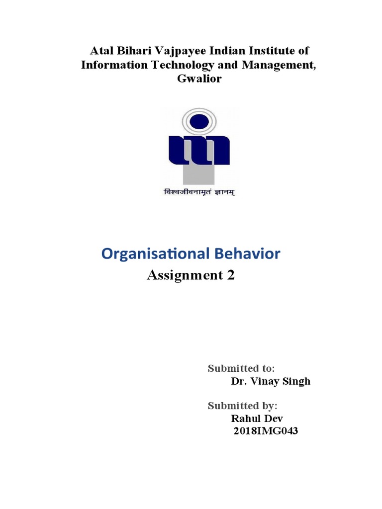 OB Assignment 2 | PDF | Mental Health | Mood (Psychology)