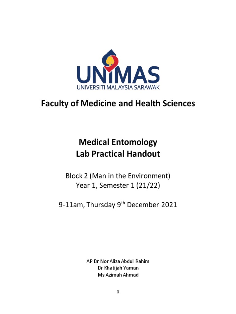 Medical Entomology Lab Practical Guide | PDF | Mosquito | Aedes Aegypti