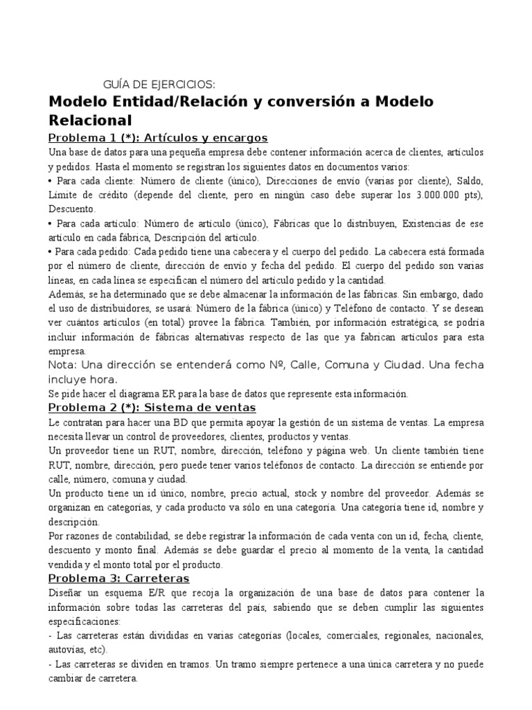 Ejercicios Resueltos Modelo Entidad Relacion | PDF | Aeropuerto | Bases de datos