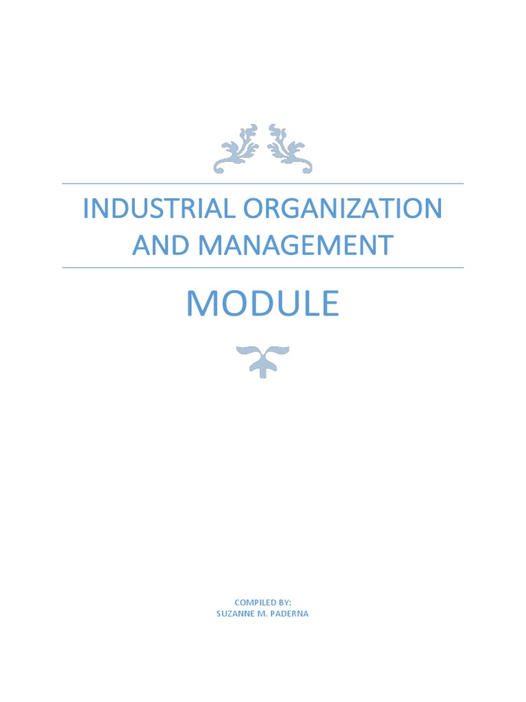 Industrial Organization and Management | PDF | Leadership | Goal