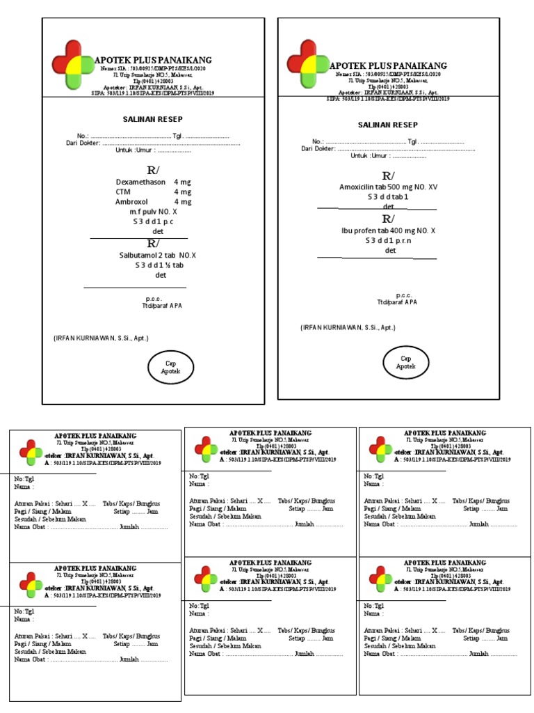 Copy Resep Dan Etiket | PDF
