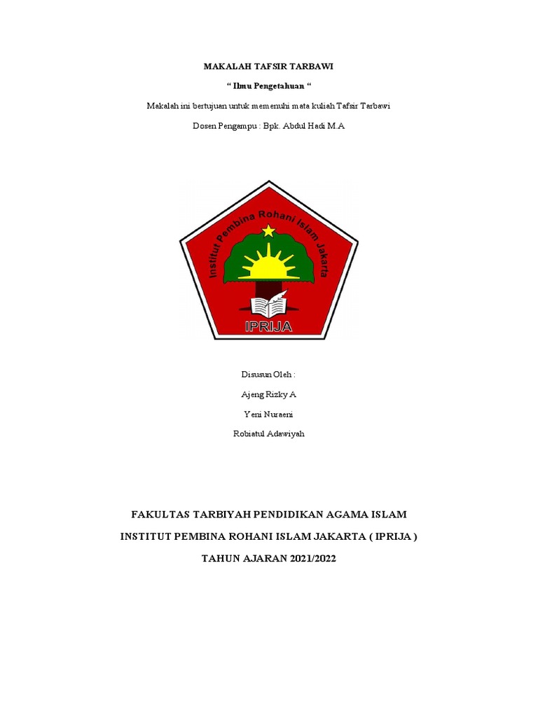 Makalah Tafsir Tarbawi | PDF