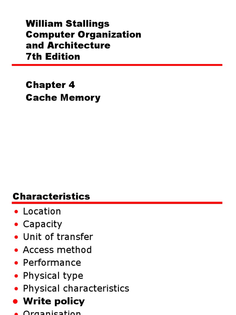 04 - Cache Memory | PDF | Cpu Cache | Computer Data Storage