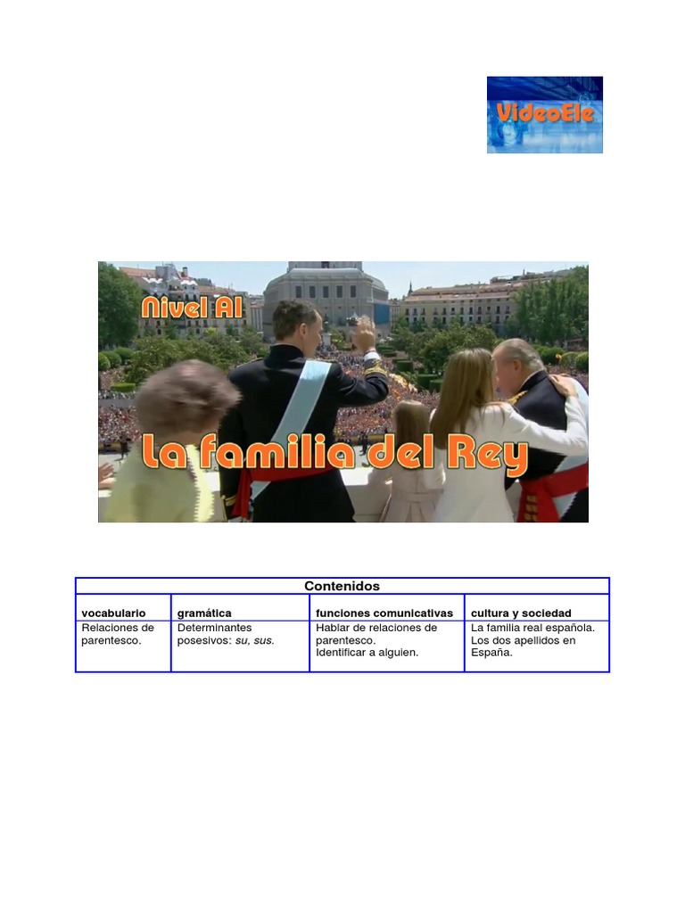 A1 - La Familia Del Rey Actividad | PDF