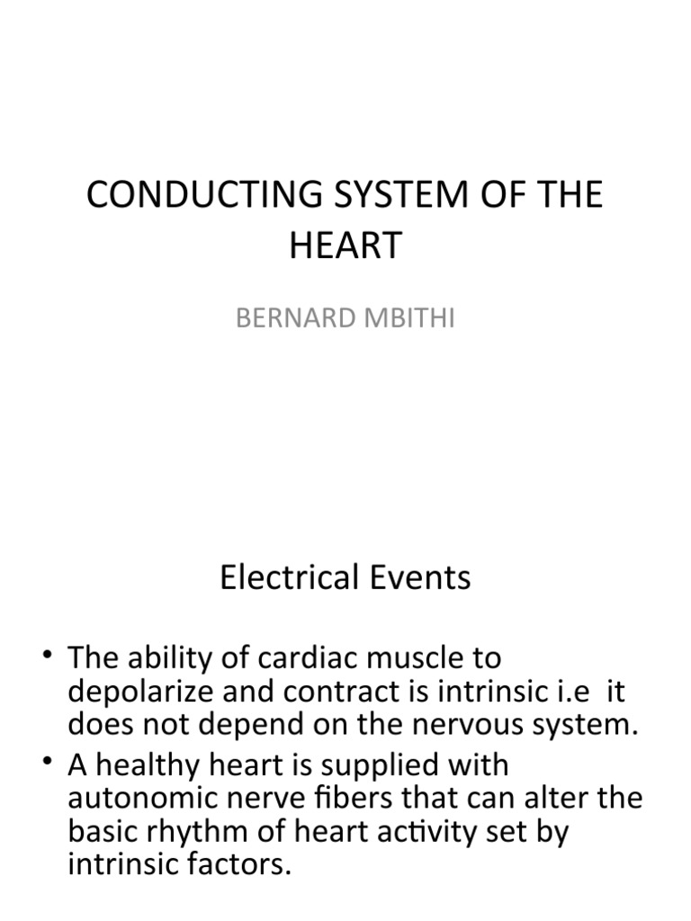 Conducting System of The Heart | PDF | Heart | Electrocardiography