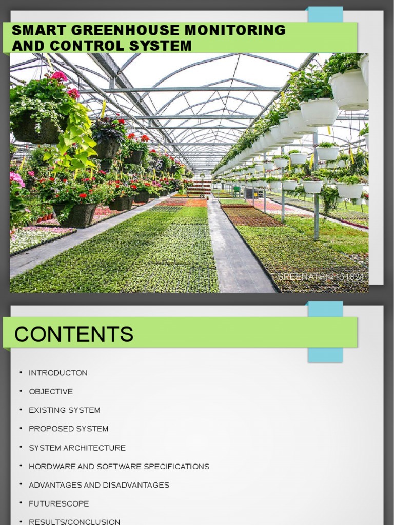 Smart Greenhouse Monitoring and Control System: T.SREENATH (R151824 ...