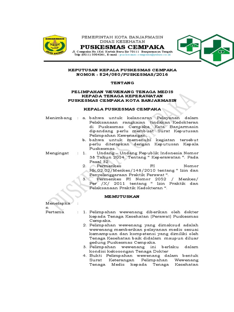 Pelimpahan Wewenang Tenaga Medis | PDF