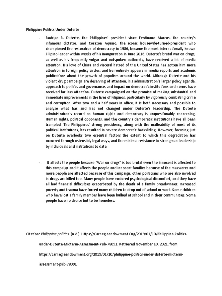 Reflective Essay On The Importance of Politics in Our Daily Lives | PDF ...