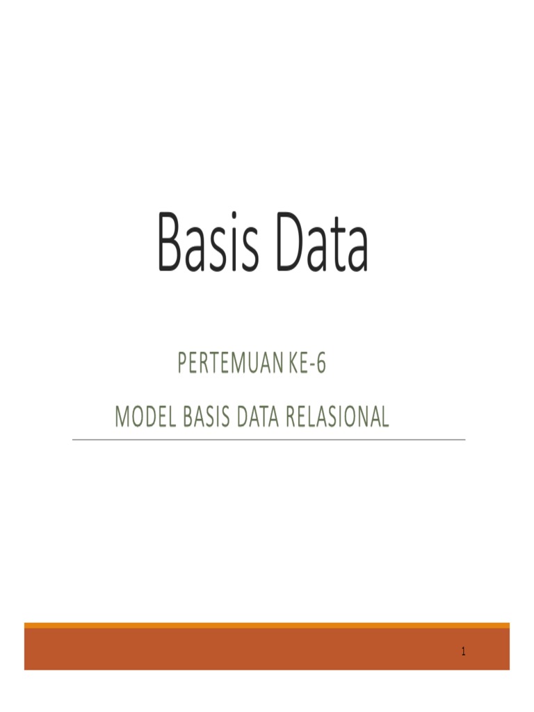 Model Basis Data Relasional dan Kunci | PDF | Komputer