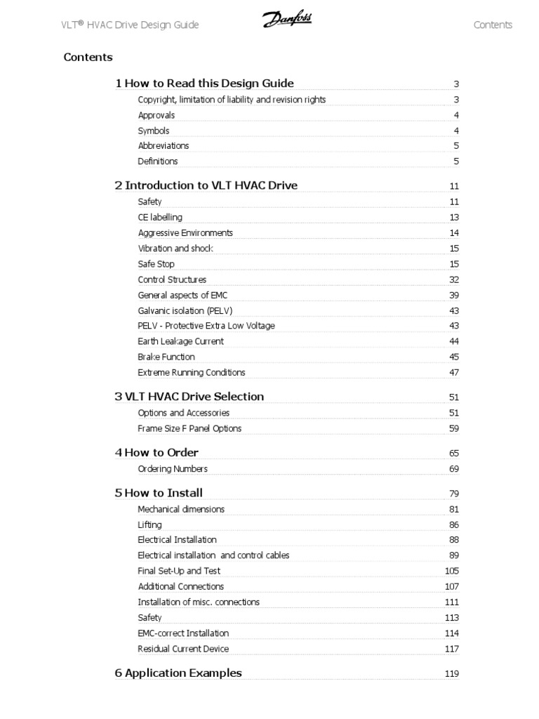 Danfoss VLT HVAC Design Guide | PDF | Electromagnetic Compatibility ...
