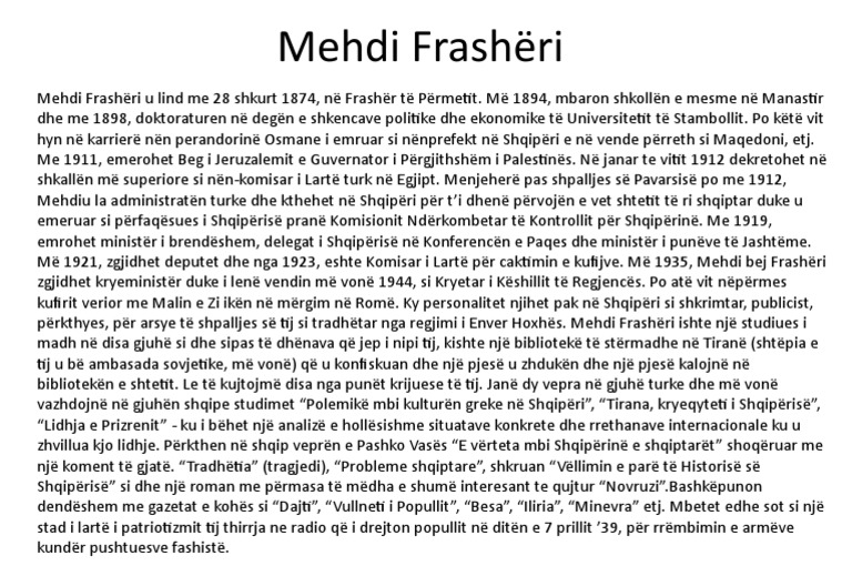 Mehdi Frashëri | PDF