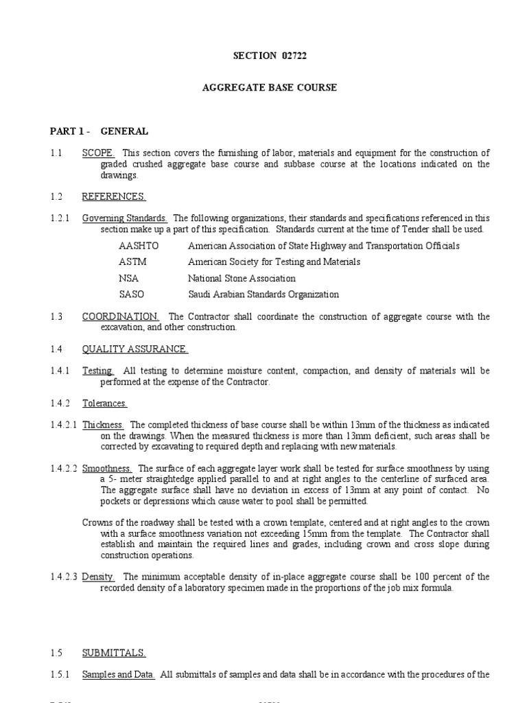 Aggregate Base Course | Download Free PDF | Materials | Engineering