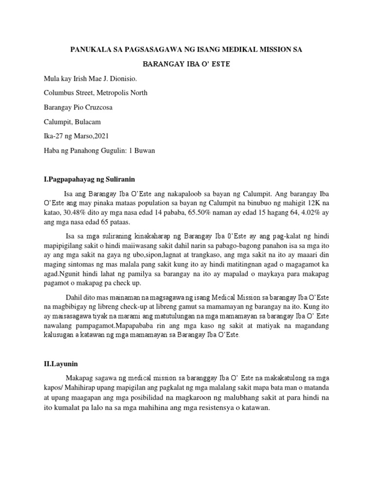 Panukala Proyekto | PDF