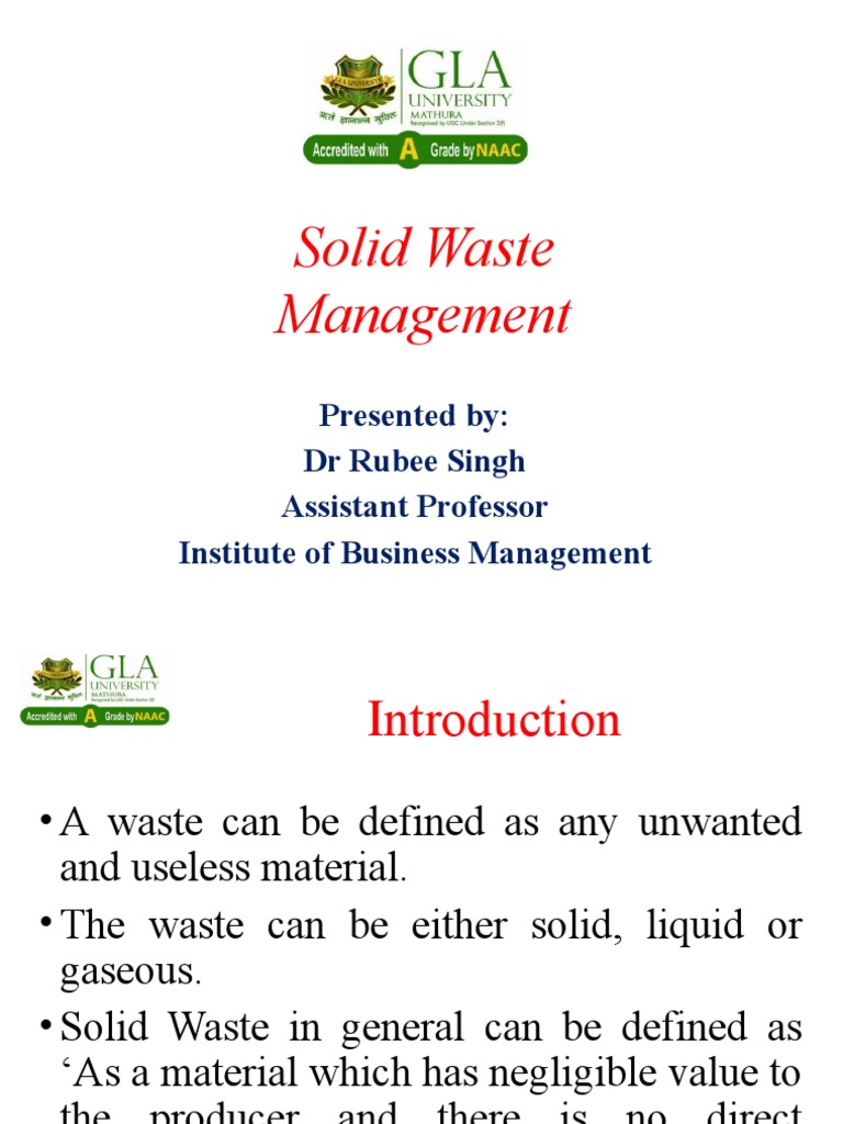 Solid Waste Management | PDF | Waste Management | Waste