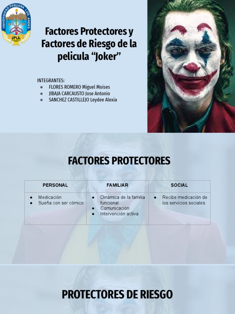 Factores Protectores y Factores de Riesgo de La Pelicula "Joker" | PDF