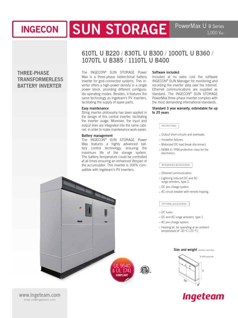 PRD - 2269 - Archivo - Iss Powermax B Series Family 1000vdc | PDF ...