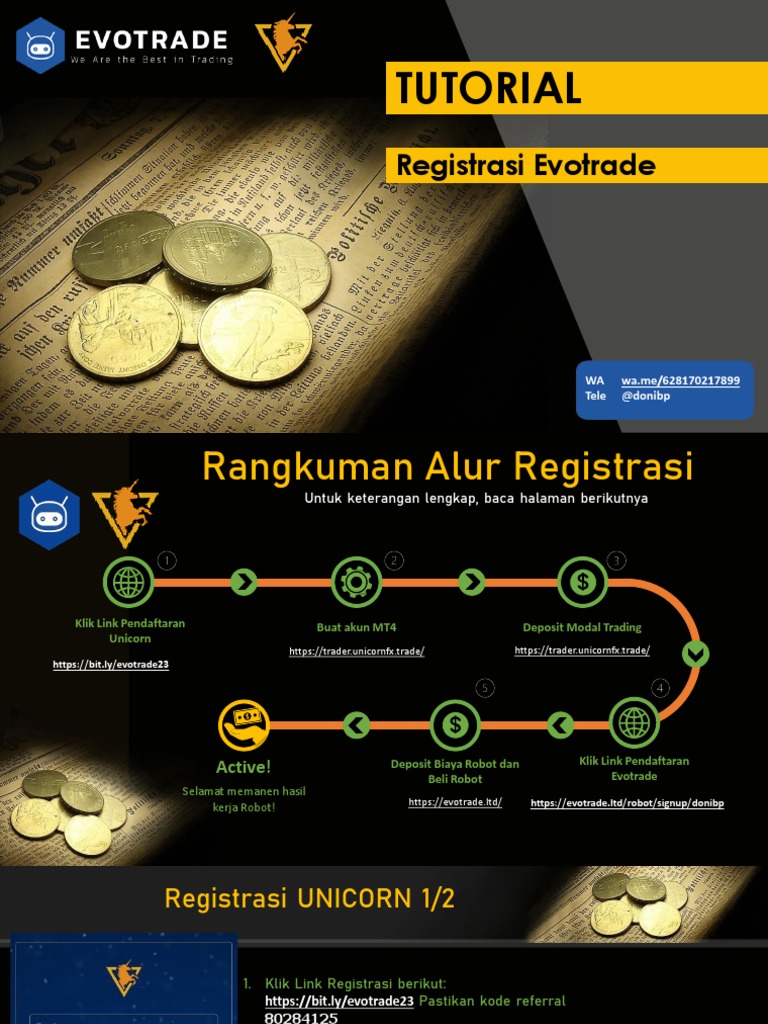 TUTORIAL REG EVO Trade - Donibp | PDF | Pengelolaan Keuangan & Uang