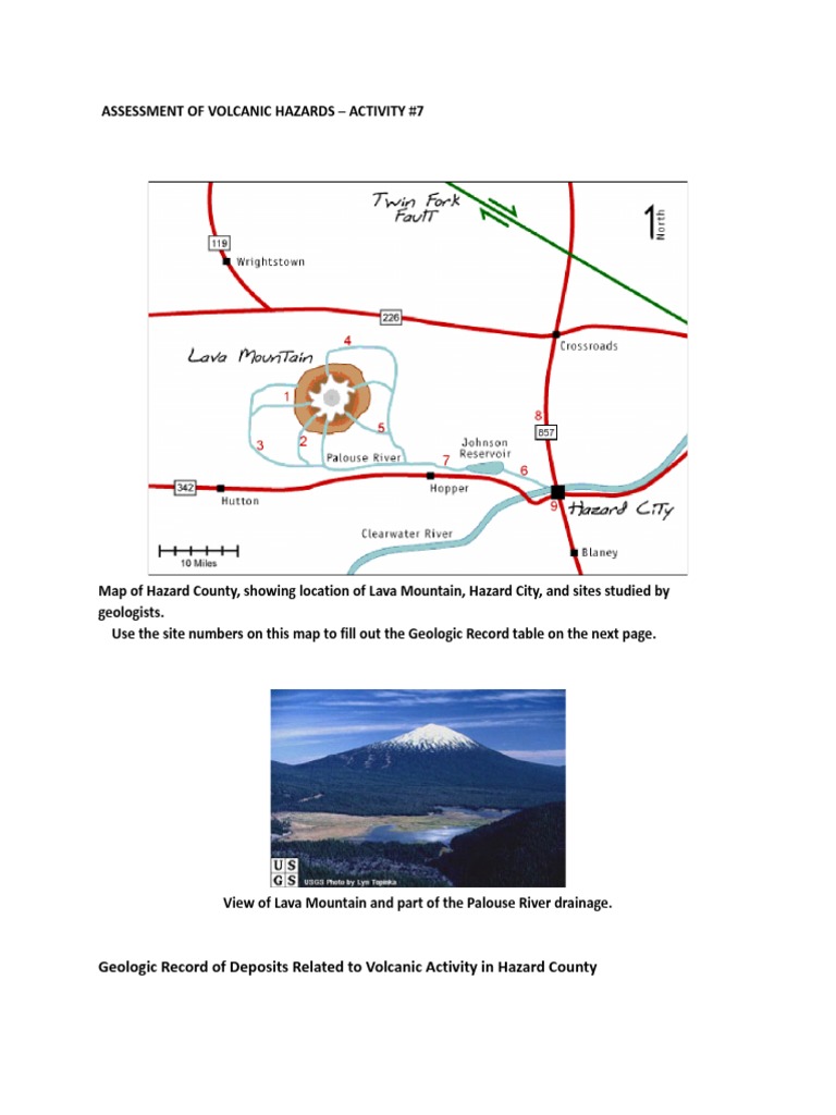 Activity #7 Volcanic Hazards2 | PDF | Volcano | Types Of Volcanic Eruptions