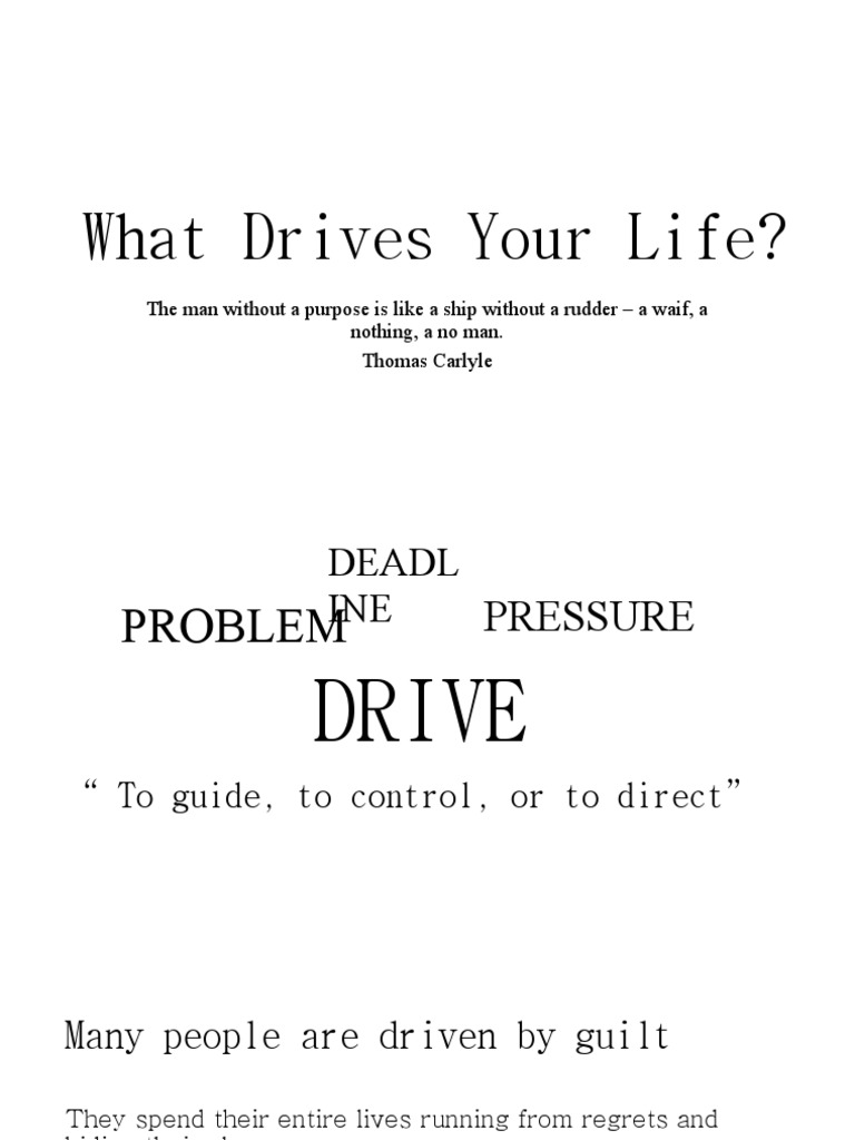 What Drives Your Life | PDF