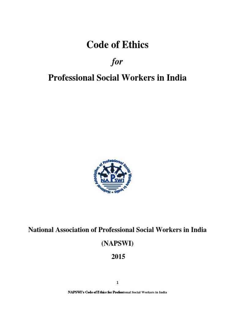 Code of Ethics: Professional Social Workers in India | PDF | Social ...