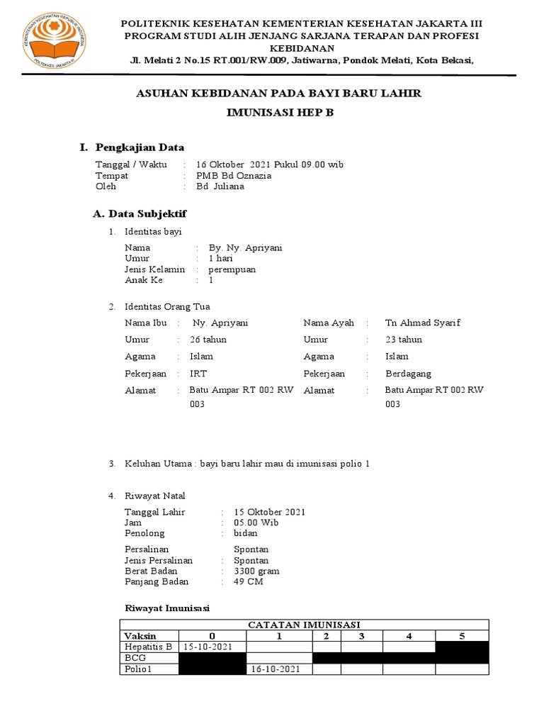 Soap Imunisasi Hepatitis B - by Ny Apriyani | PDF | Kesehatan Holistik