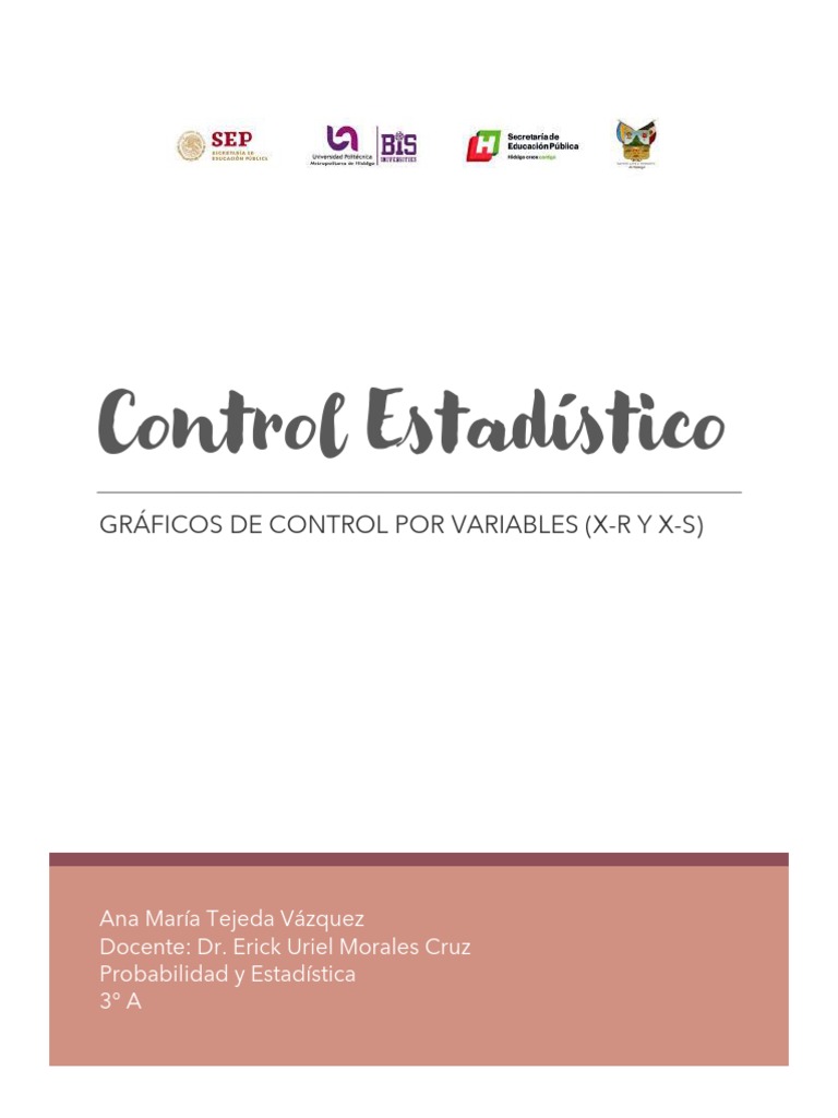 Tejeda Vázquez - Gráficos de Control Por Variables | PDF | Diferencia