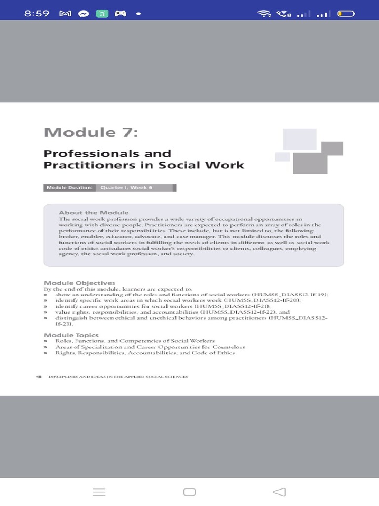 Modules 7 & 8 in DIASS | PDF
