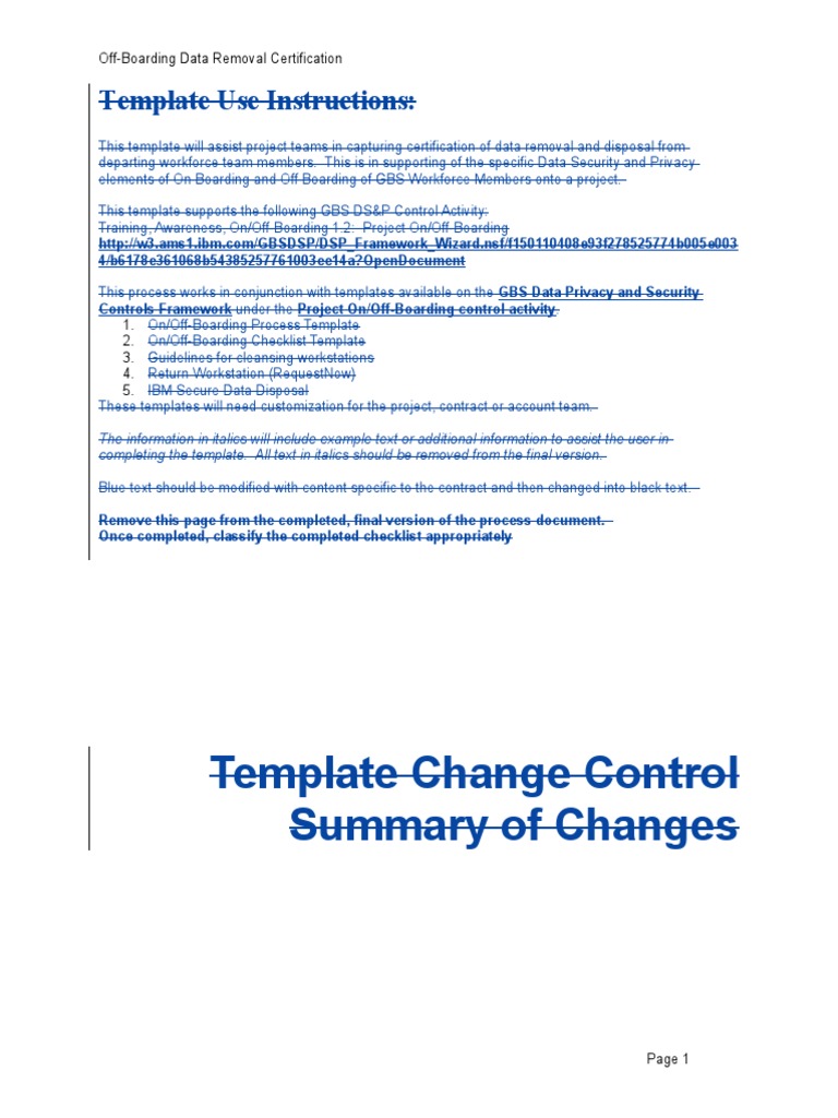 Off-Boarding Data Removal Certificate Template-1 | PDF | Computer Data ...