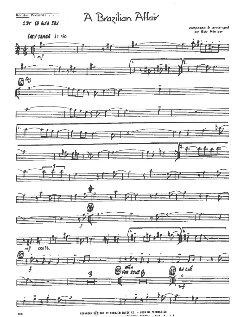 A Brazilian Affair Full Big Band Mintzer | PDF