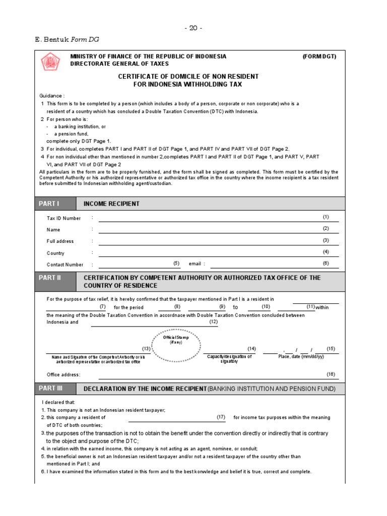 Form DGT-New (Per25 THN 2018) | PDF | Taxpayer | Taxes