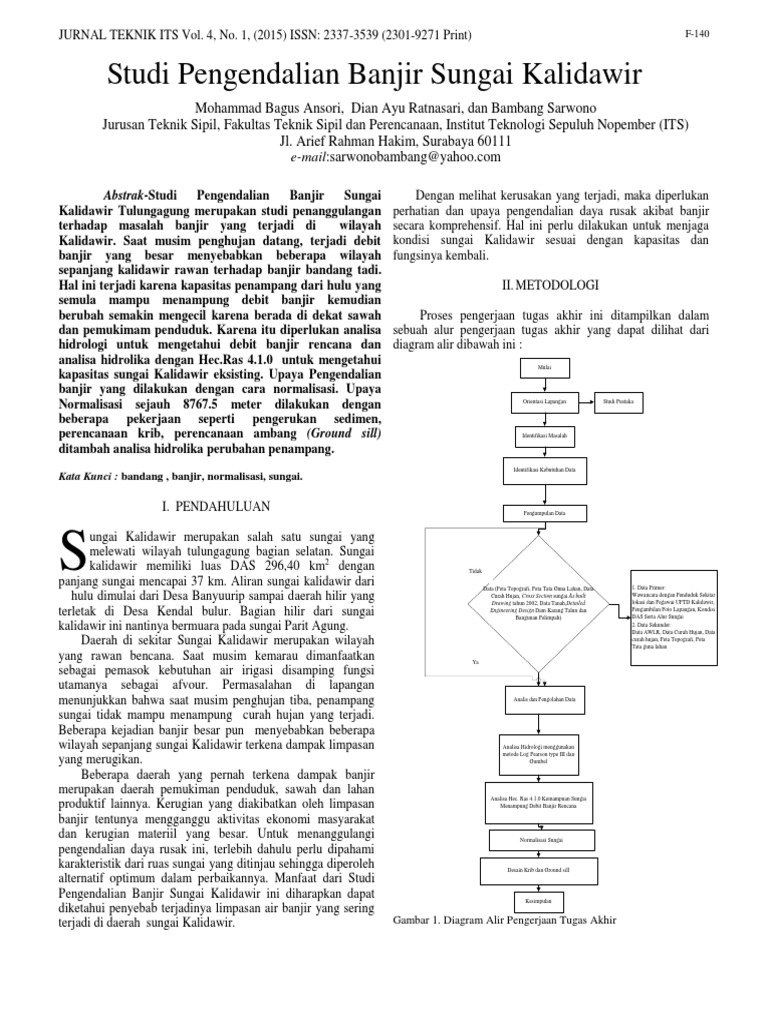 Studi Pengendalian Banjir Sungai Kalidaw | PDF